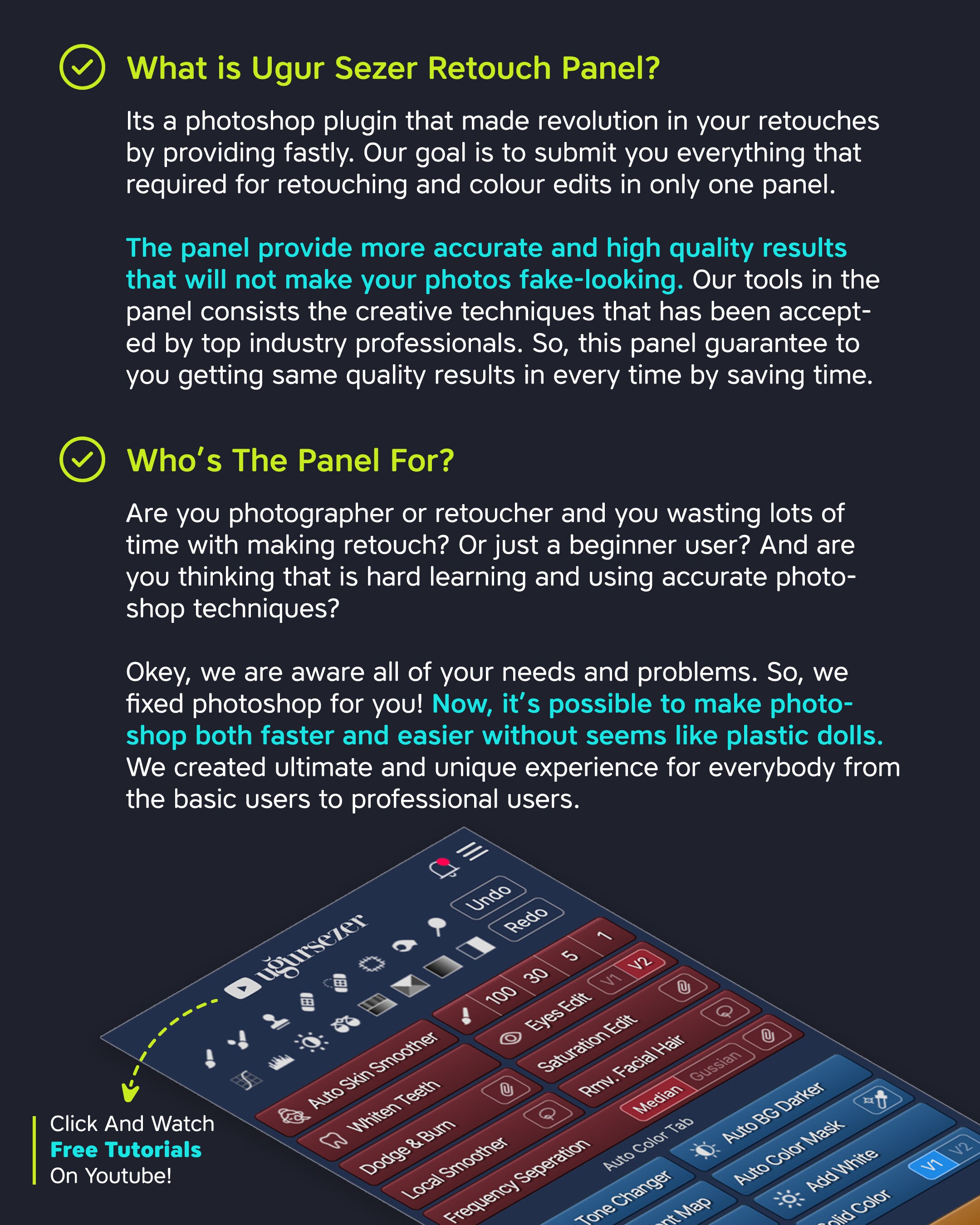 Beauty Retouch Panel, Photoshop Plugin, Advanced Photo Retouching - Etsy