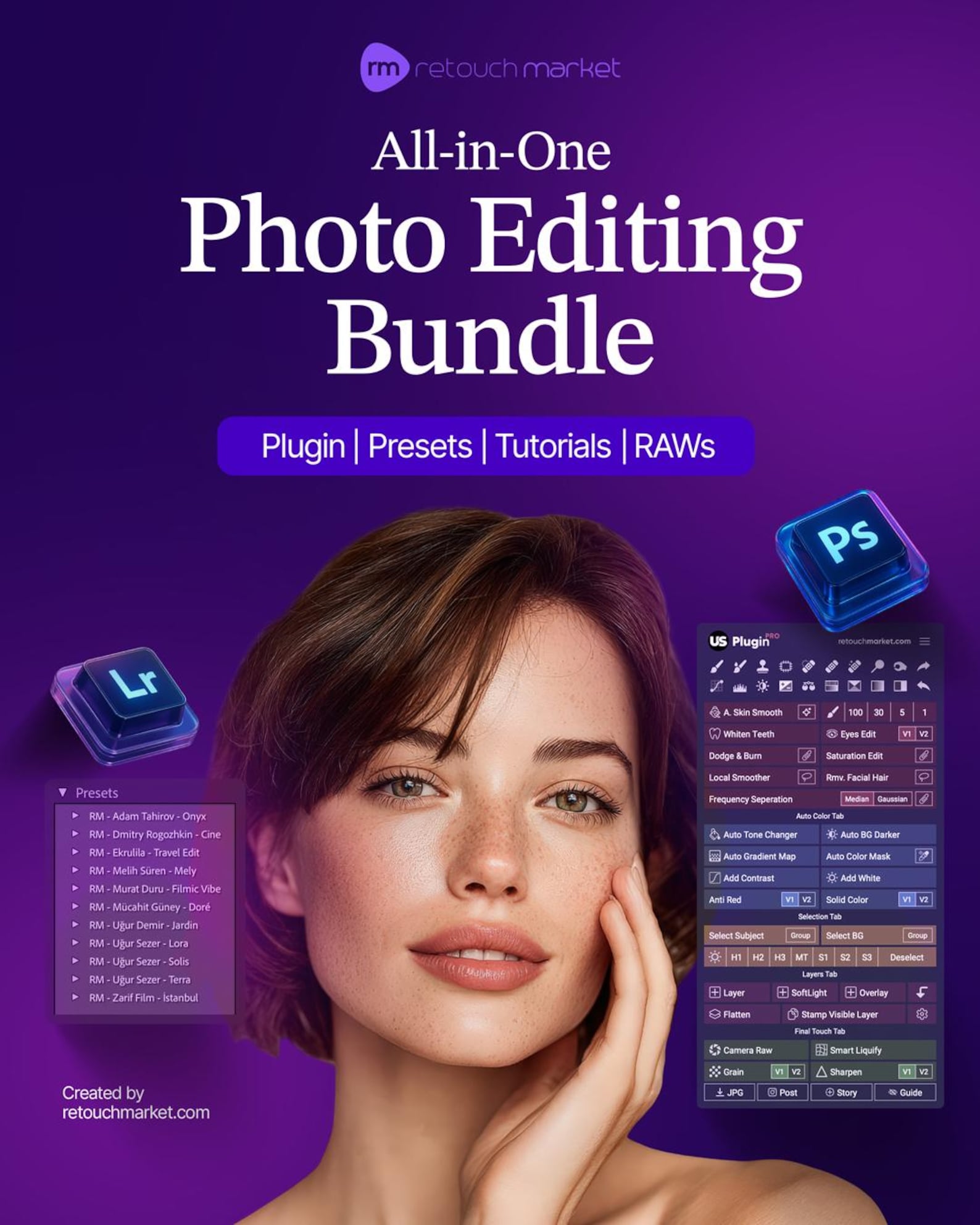 Photo Editing Bundle (LR Presets, PS Plugin, Tutorials and Raws) - Etsy