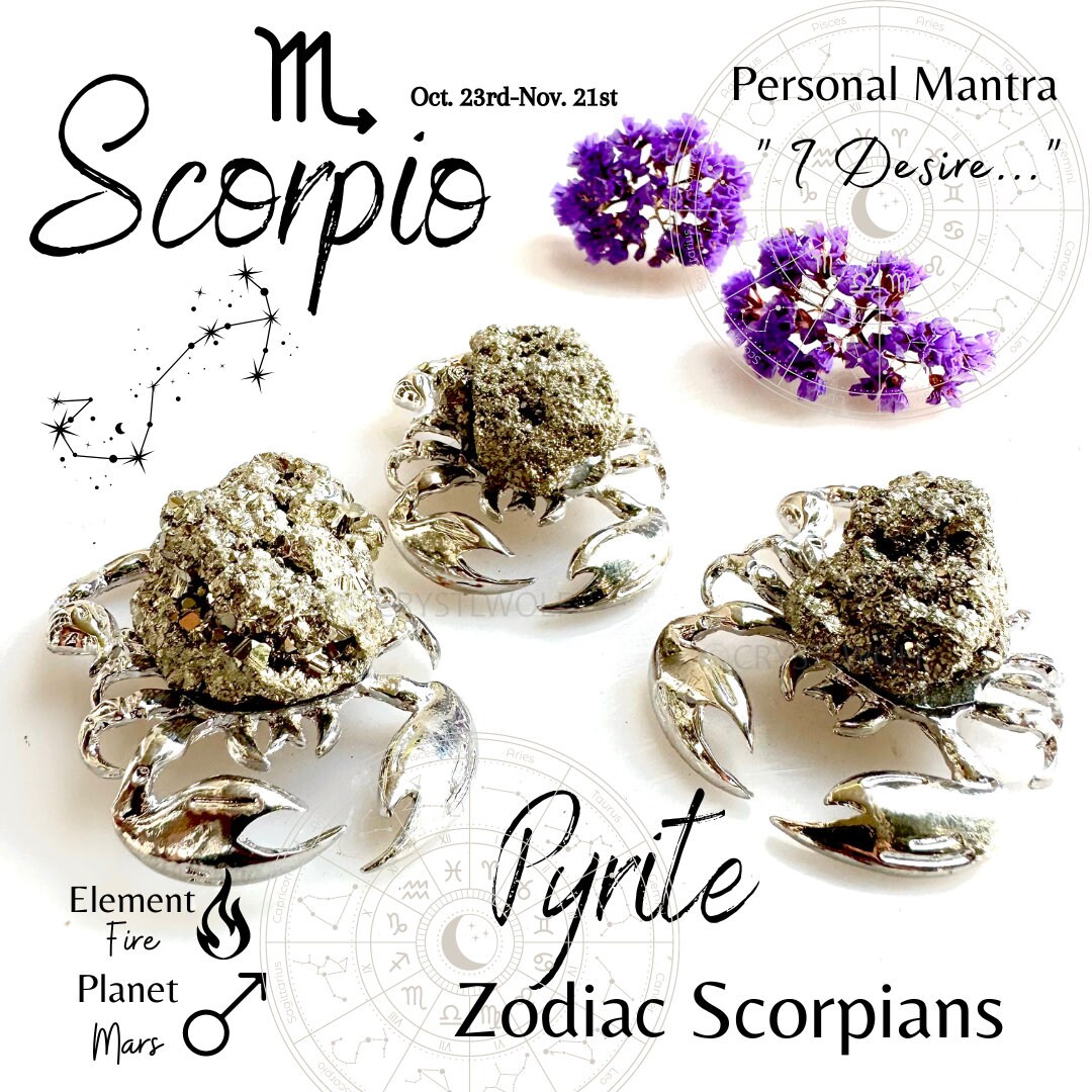 Pyrite Cluster Scorpion Zodiac Scorpio Animal - Etsy Pyrite Cluster Scorpion Zodiac Scorpio Animal - Etsy