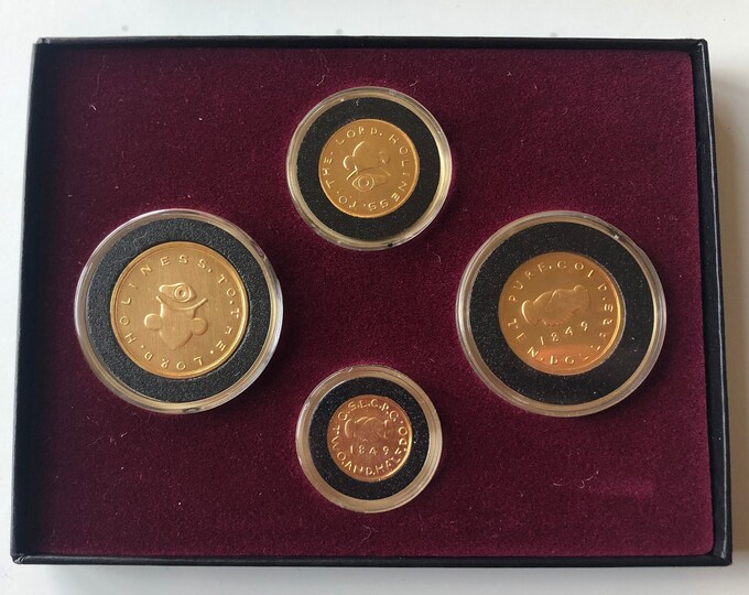 Mormon Gold Coinage Reproductions by Charles M. Larson, 24 Kt Gold Over ...
