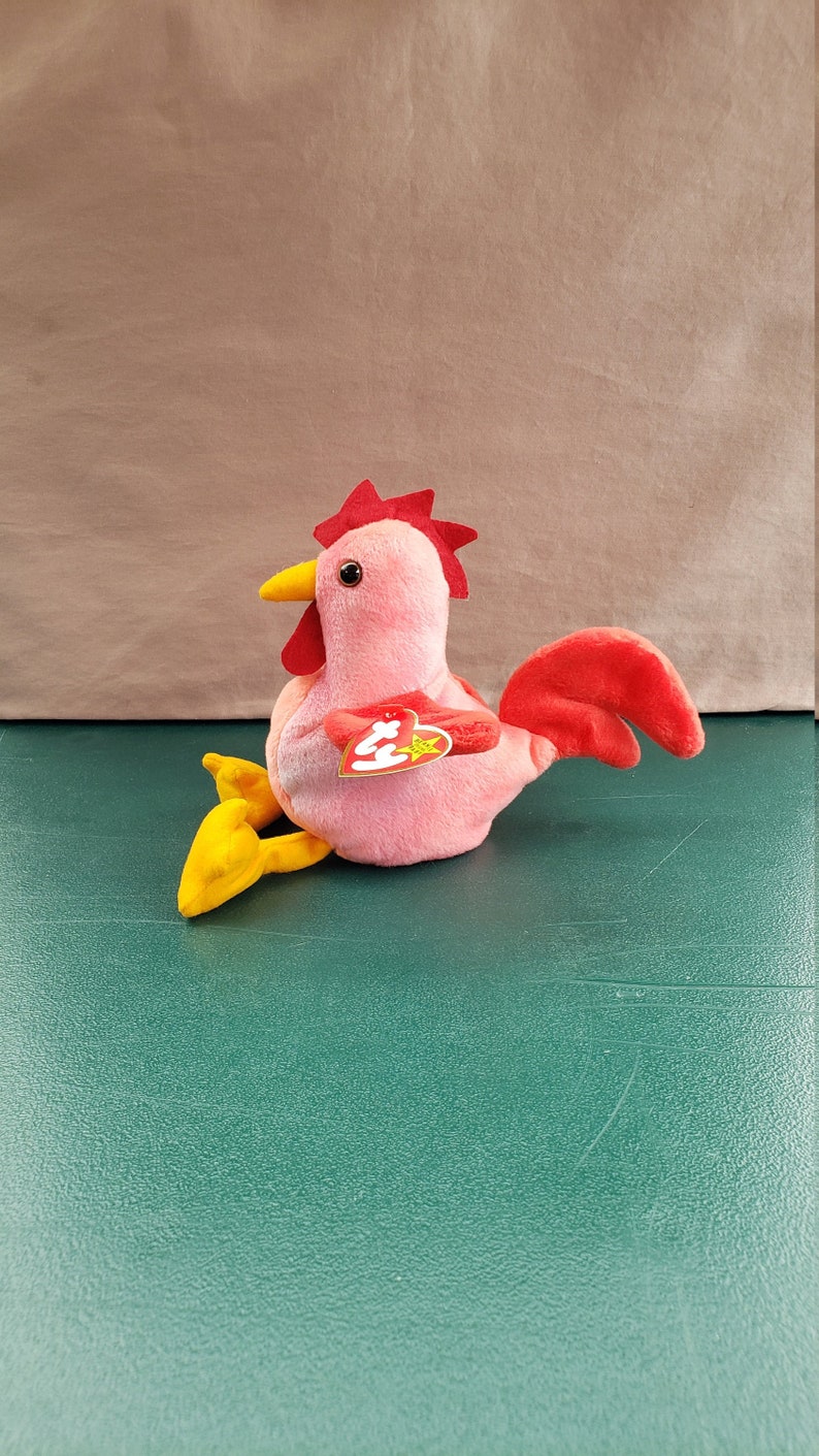 Strut the Red Rooster Rare Retired Ty Beanie Baby 1996 - Etsy