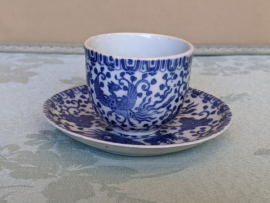 Phoenix Bird China After Dinner Cup and Saucer Style #14 Saxon Shaped ...