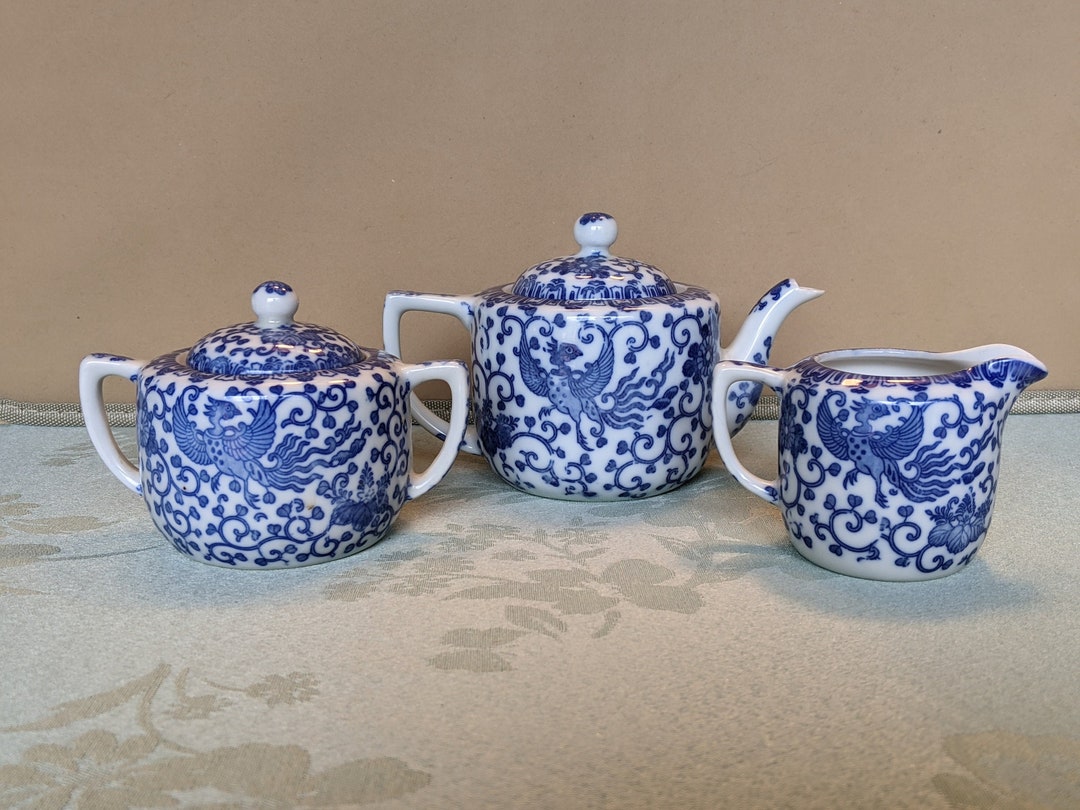 Phoenix Bird Children’s Tea Set, Straight Sided Style Set #3 - Etsy