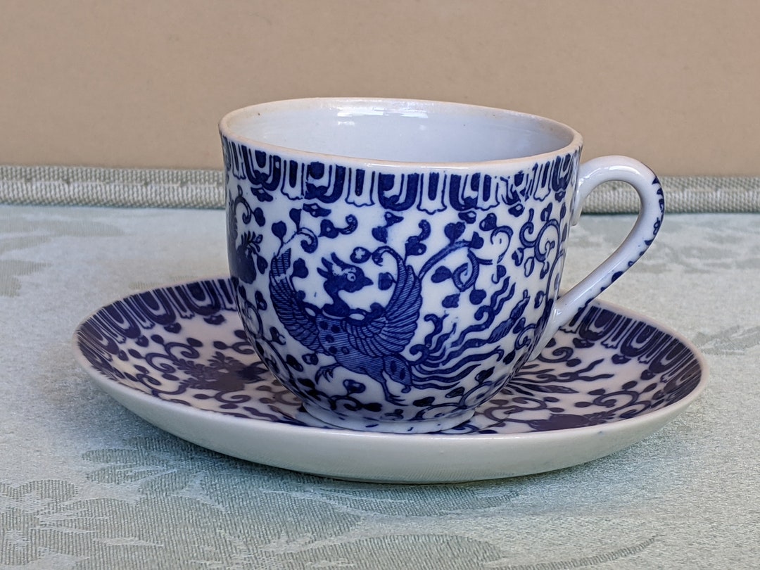 Phoenix Bird China After Dinner Cup and Saucer Style #13 Saxon Shaped ...