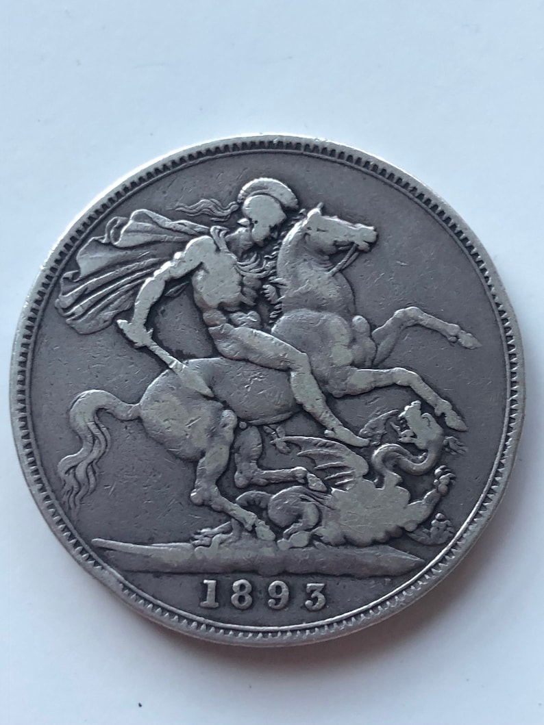 1893 Victoria Great Britain Crown Coin Queen Victoria UK Old - Etsy
