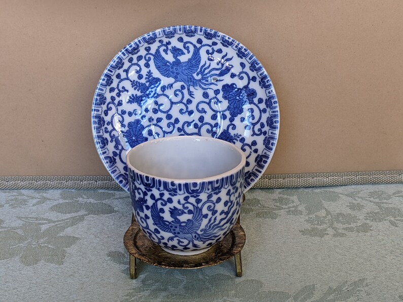 Phoenix Bird China After Dinner Cup and Saucer Style #14 Saxon Shaped ...
