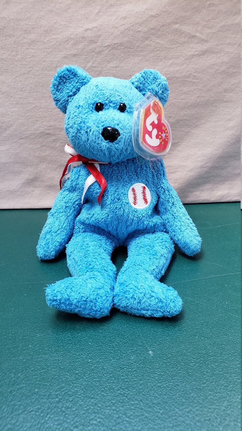 Addison the Baseball Bear Retired Ty Beanie Baby Bear | Etsy