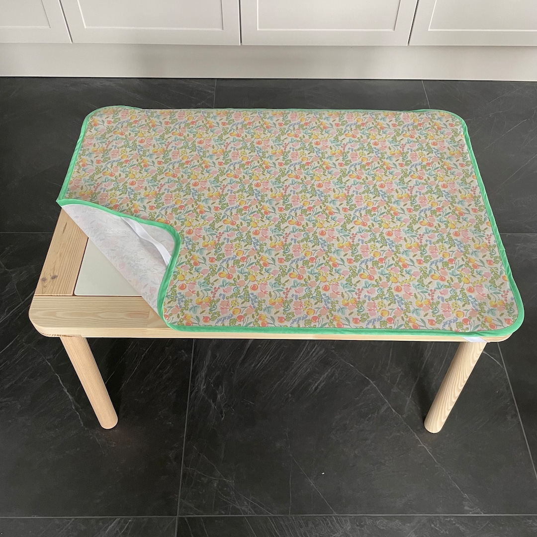 Oilcloth Fitted Table Mat With Elastic Corner Fastenings to Fit IKEA ...
