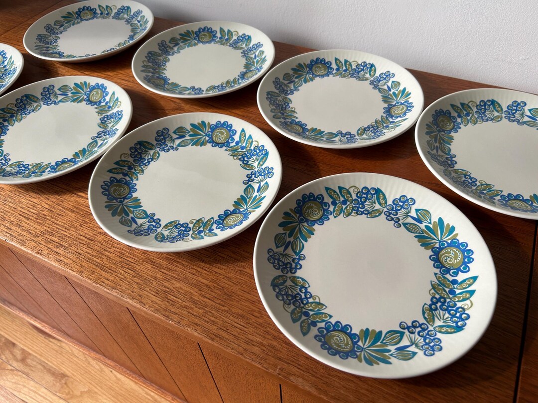 MCM Set of 8 Turi Design Tor Viking 8” Salad Plates by Figgjo Flint ...