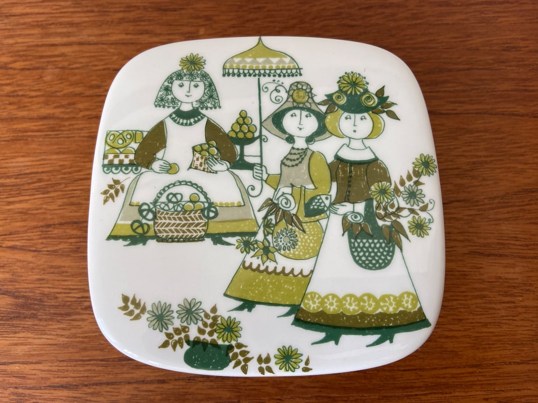 Vintage Turi Design market Square Butter Dish - Etsy