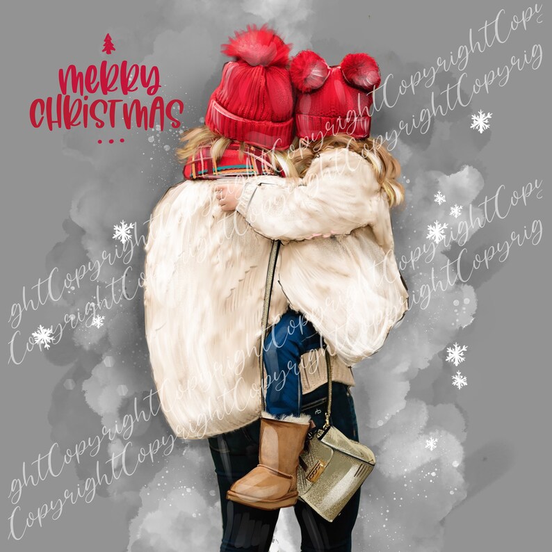 Mom And Daughter Clipart Mom Mother Daughter Sticker Day Etsy