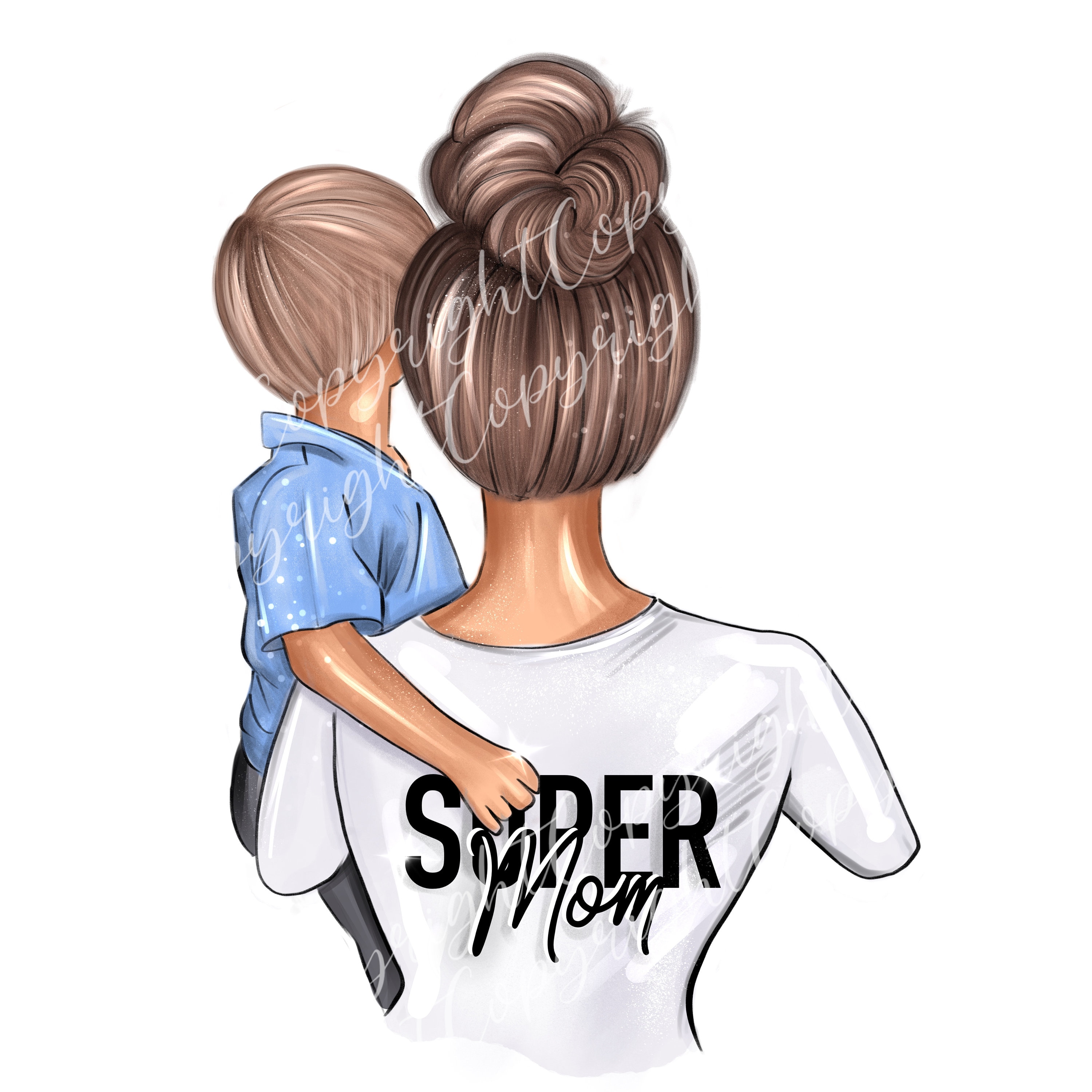 Mom and Son, Clipart, Mom, Mother, Son, Sticker, Day Mom - Etsy