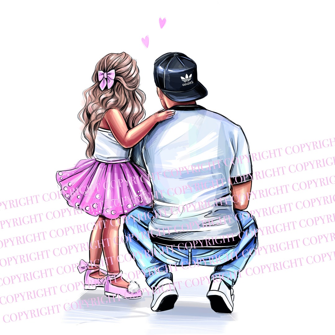 Dad and Daughter Clipart, Dad, Daughter, Clipart, Sticker, Dad Day ...