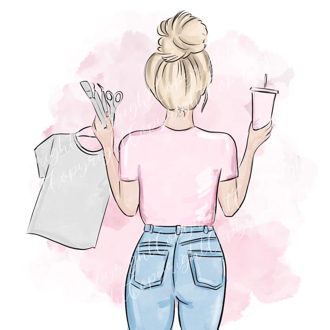 Crafty Clipart, Blonde Girl, Sticker - Etsy