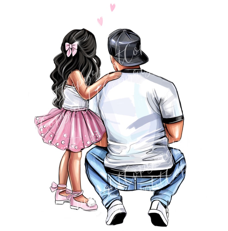 Dad and Daughter Clipart, Dad, Daughter, Clipart, Sticker, Dad Day ...