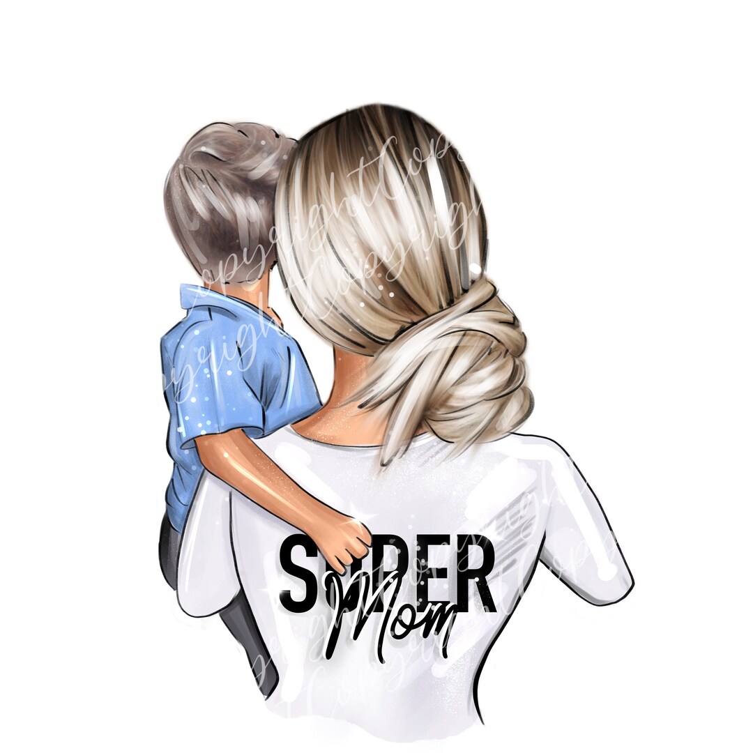 Mom and Son, Clipart, Mom, Mother, Son, Sticker, Day Mom, Mothers Day ...