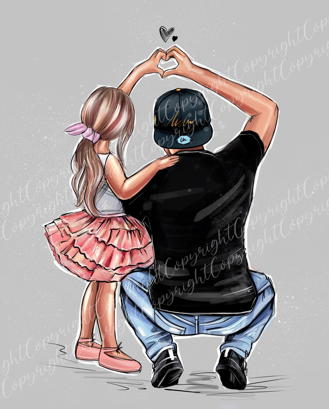 Dad and Daughtrr Clipart, Dad, Girl, Boy, Kid, Clipart, Sticker, Dad ...