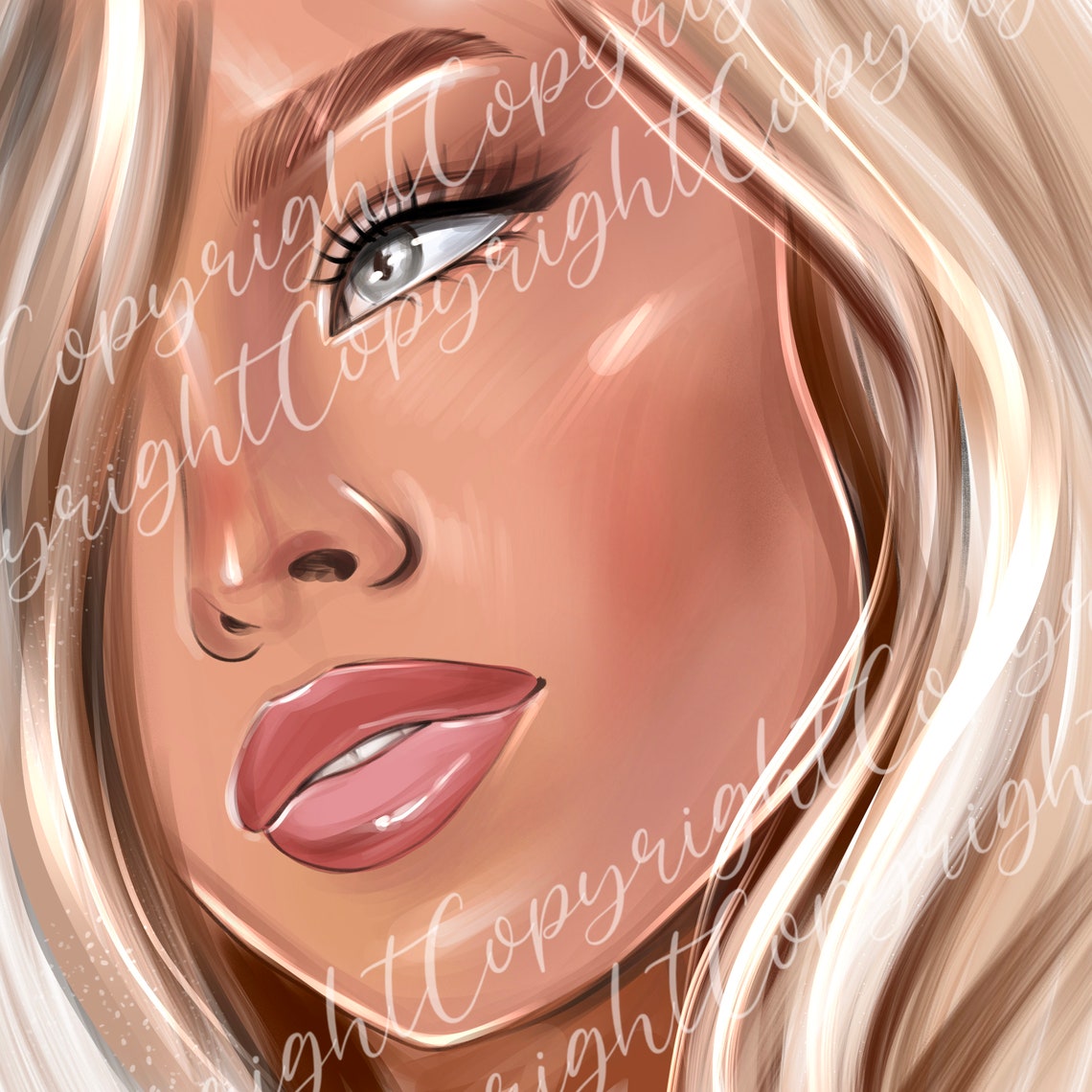 Blonde Girl, Sticker, Clipart, Graphic for Sublimation - Etsy