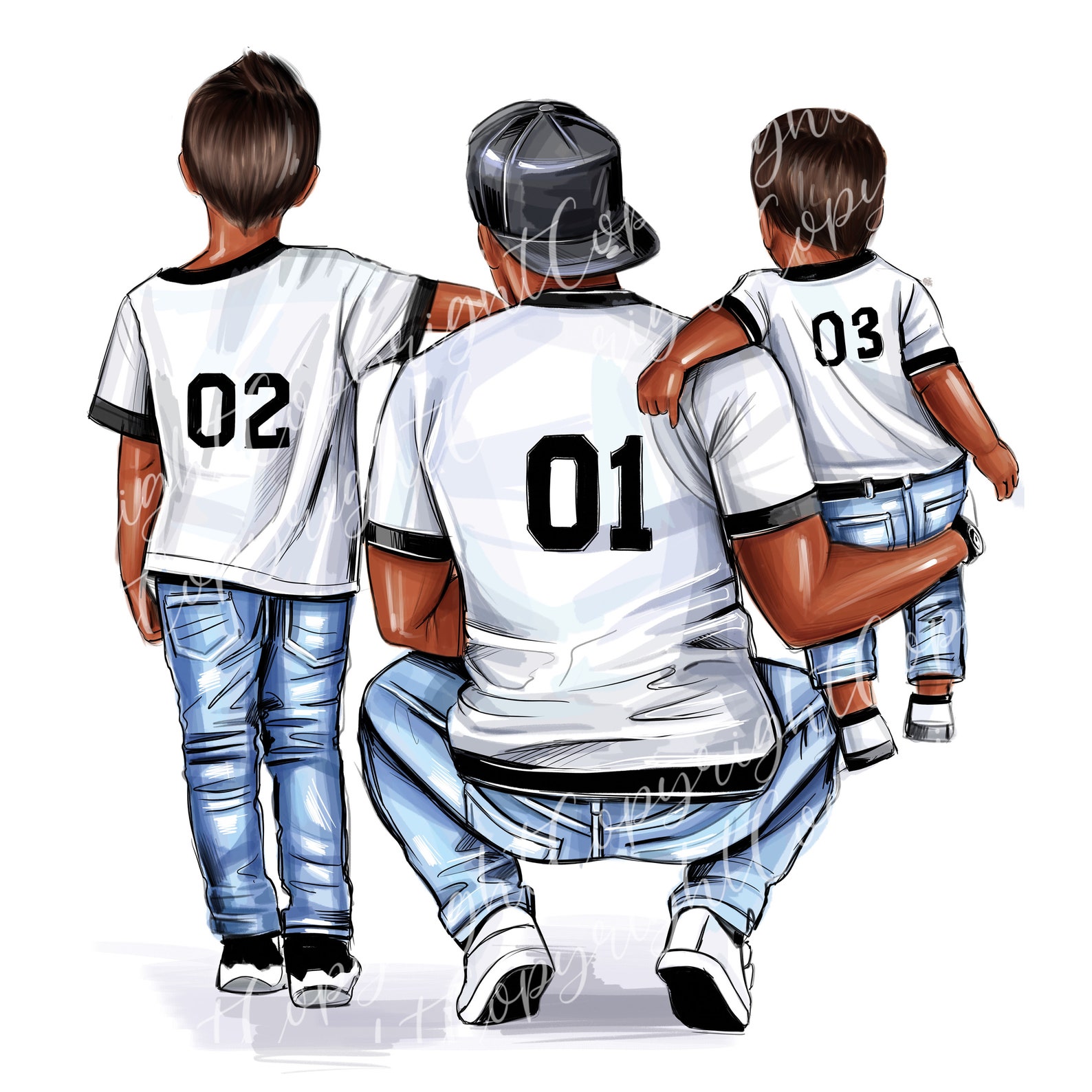Dad and Sons Clipart, Dad, Son, Boy, Kid, Clipart, Sticker, Dad Day ...