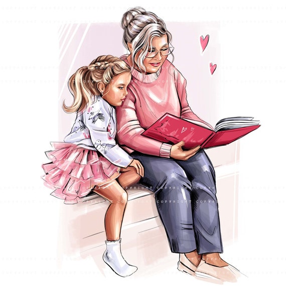 Grandmother Drawing For Kids