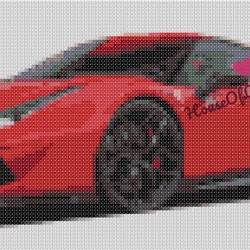 Supercar Cross Stitch Pattern Sports Car Cross Stitch - Etsy