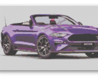 Sports Car Cross Stitch Pattern Mustang Cross Stitch Pattern | Etsy