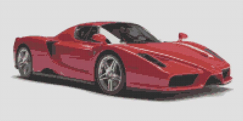 Enzo Ferrari Cross Stitch Pattern, Super Car Cross Stitch Pattern ...