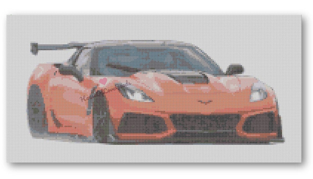 Race Car Cross Stitch Pattern, Sports Car Cross Stitch Pattern ...