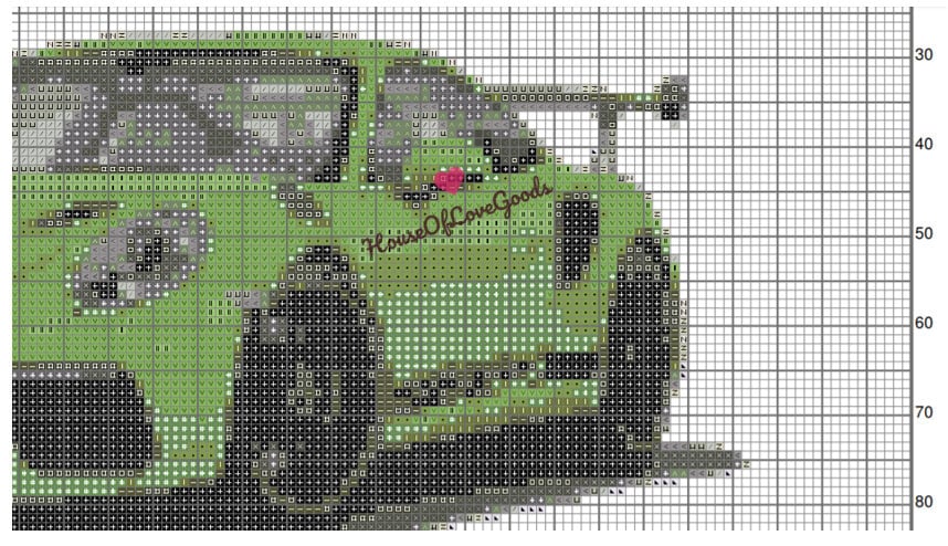 Supercar Cross Stitch Pattern, Sports Car Cross Stitch Pattern, Porsche ...