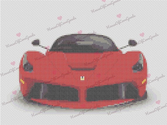Supercar Cross Stitch Pattern Sports Car Cross Stitch | Etsy