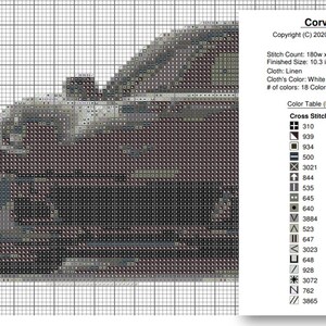 Race Car Cross Stitch Pattern, Sports Car Cross Stitch Pattern ...