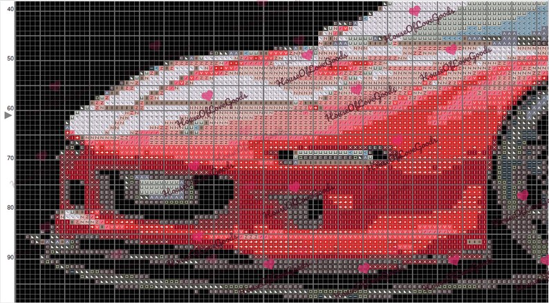 Super Car Cross Stitch Pattern Race Car Cross Stitch Pattern | Etsy