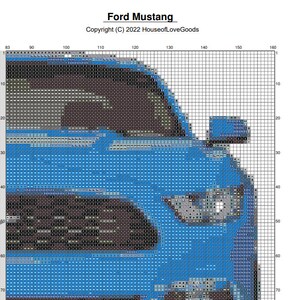 Sports Car Cross Stitch Pattern, Mustang Cross Stitch Pattern, Pony Car ...