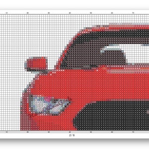 Sports Car Cross Stitch Pattern, Mustang Cross Stitch Pattern, Pony Car ...