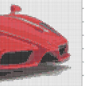 Enzo Ferrari Cross Stitch Pattern, Super Car Cross Stitch Pattern ...