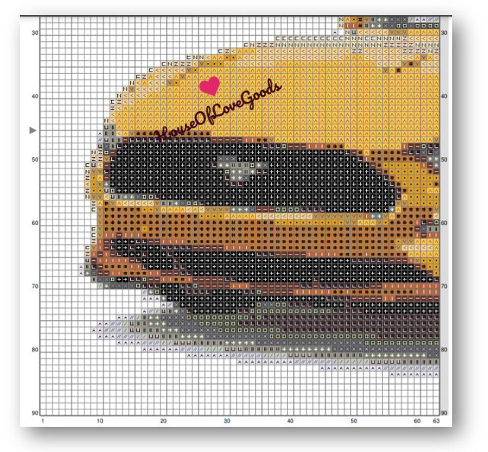 Sports Car Cross Stitch Pattern, Mustang Convertible Cross Stitch ...