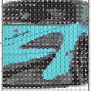 Super Car Cross Stitch Pattern, Race Car Cross Stitch Pattern, Mclaren ...