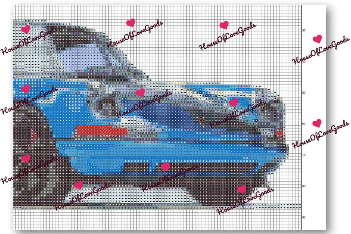 Sports Car Cross Stitch Pattern Porsche Cross Stitch Pattern | Etsy