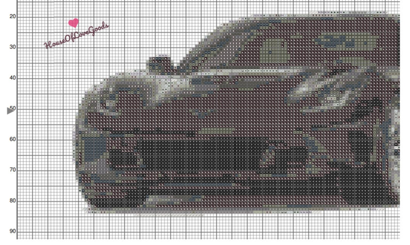 Race Car Cross Stitch Pattern, Sports Car Cross Stitch Pattern ...