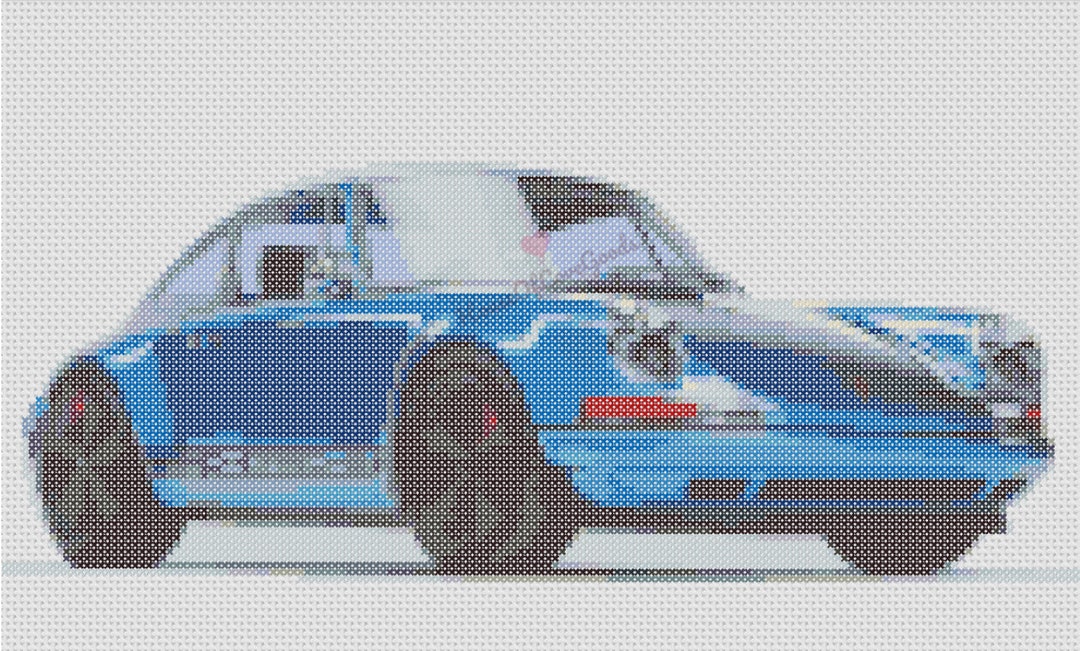 Sports Car Cross Stitch Pattern, Porsche Cross Stitch Pattern, Vintage ...