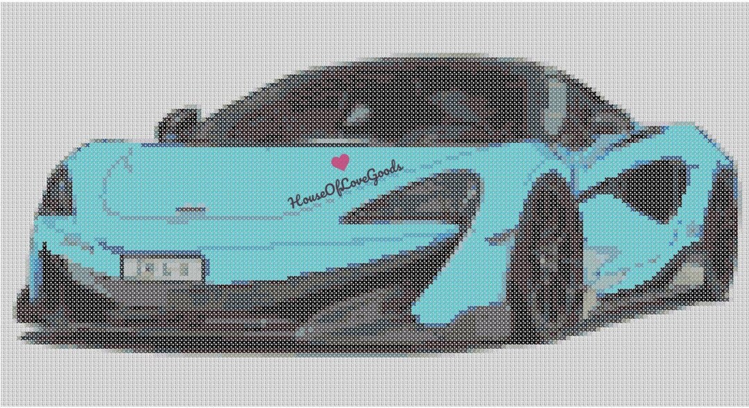 Super Car Cross Stitch Pattern, Race Car Cross Stitch Pattern, Mclaren ...