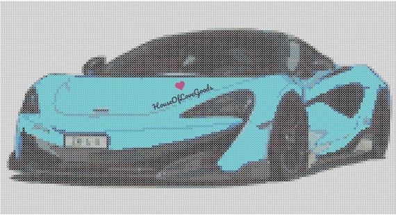 Super Car Cross Stitch Pattern Race Car Cross Stitch Pattern | Etsy