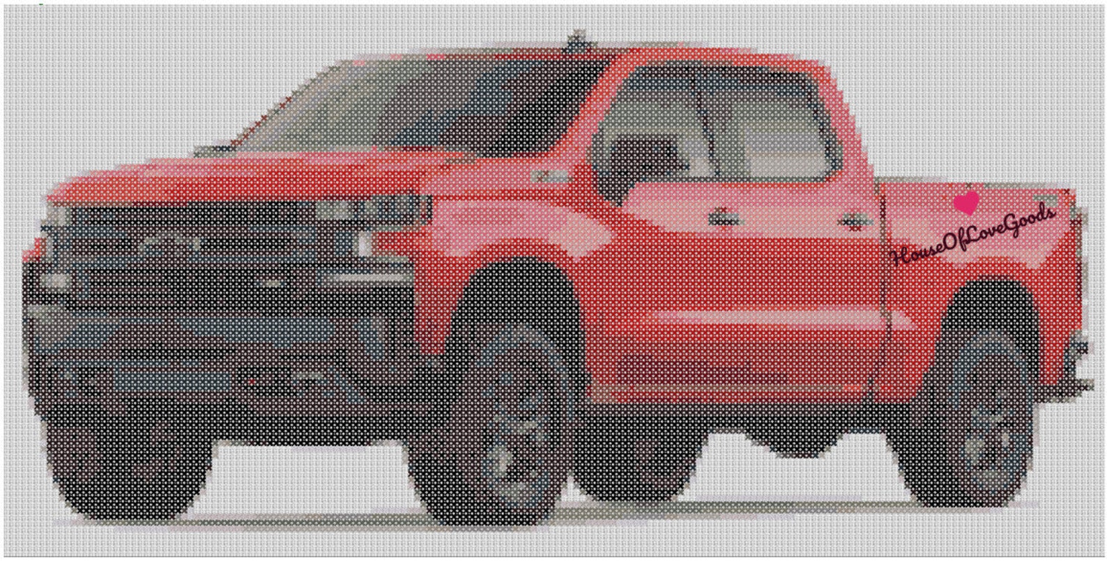 Pickup Truck Cross Stitch Pattern, Silverado Cross Stitch Pattern ...