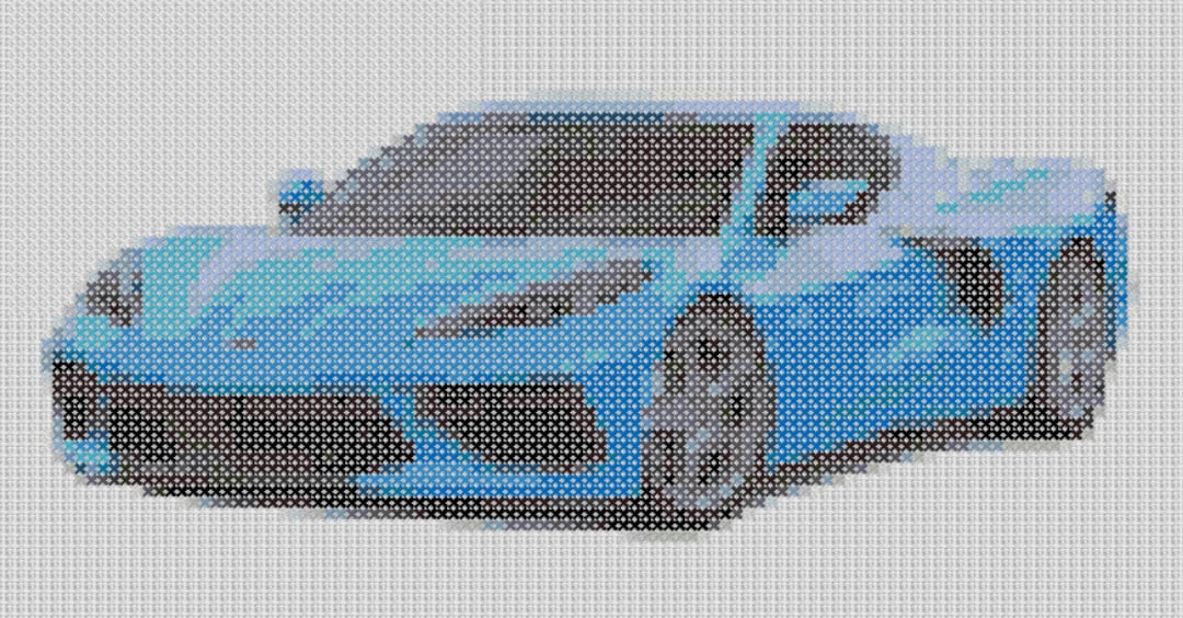 Supercar Cross Stitch Pattern, Sports Car Cross Stitch Pattern ...