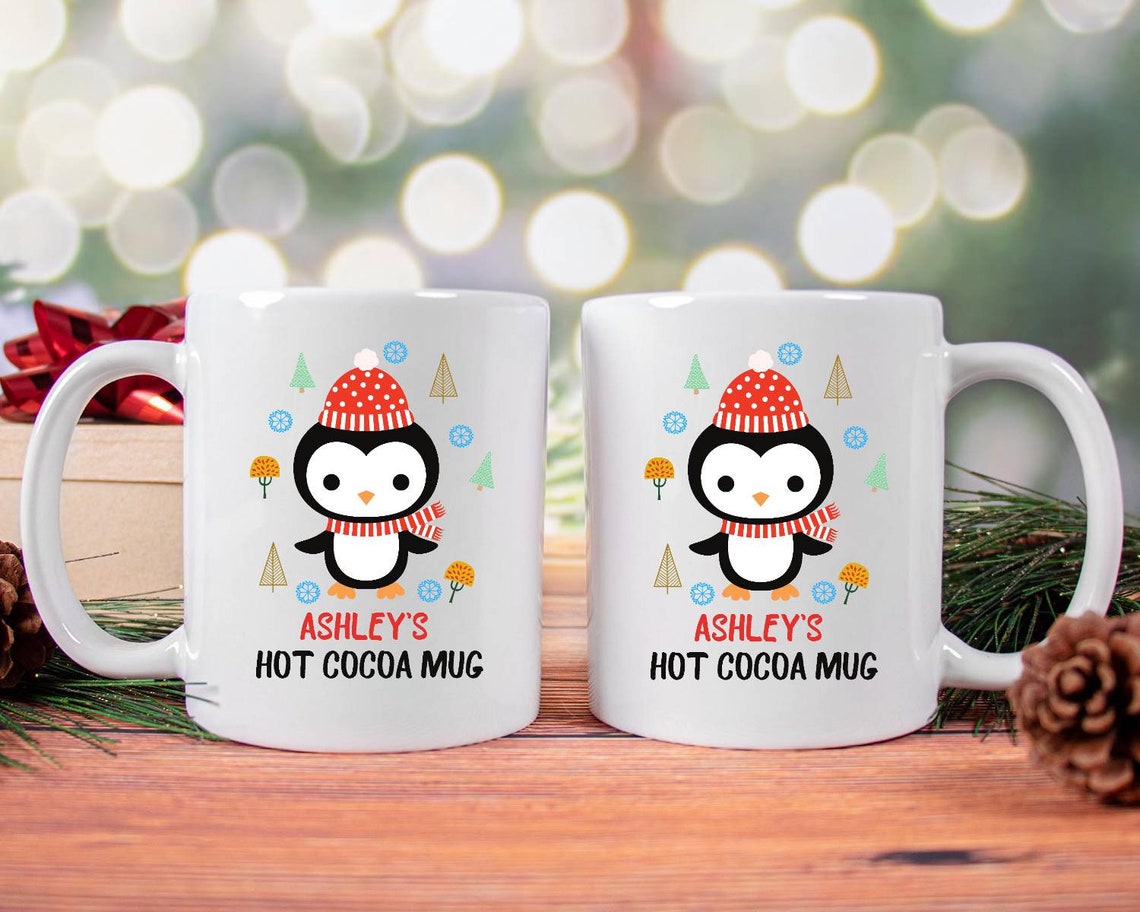 Kids hot cocoa mug personalized toddler christmas cup | Etsy