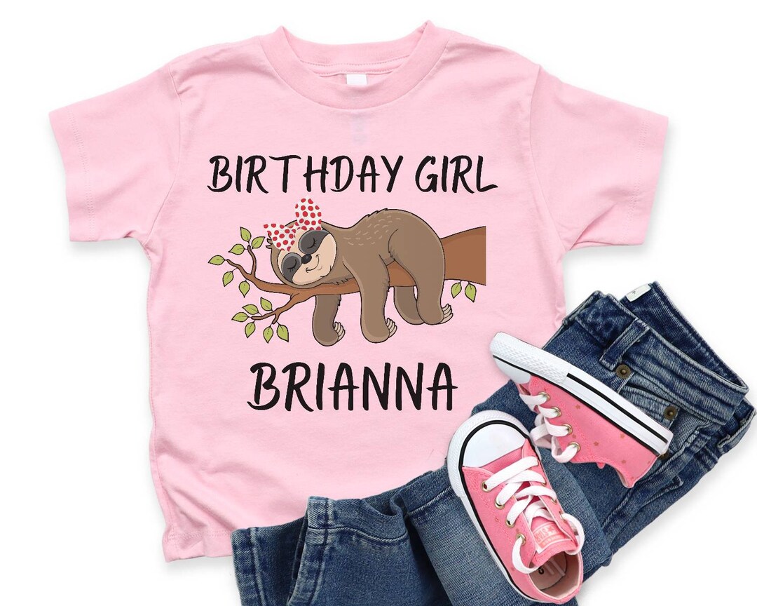 Sloth Birthday Shirt for Girls, Sloth Birthday Party, Outfit, Sloth 1st ...