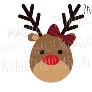 Reindeer Png for Sublimation, Reindeer With Bow ,christmas Reindeer ...