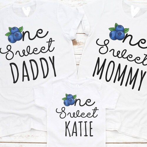 Sweet One Family Shirts Blueberry First Birthday Shirt Berry - Etsy