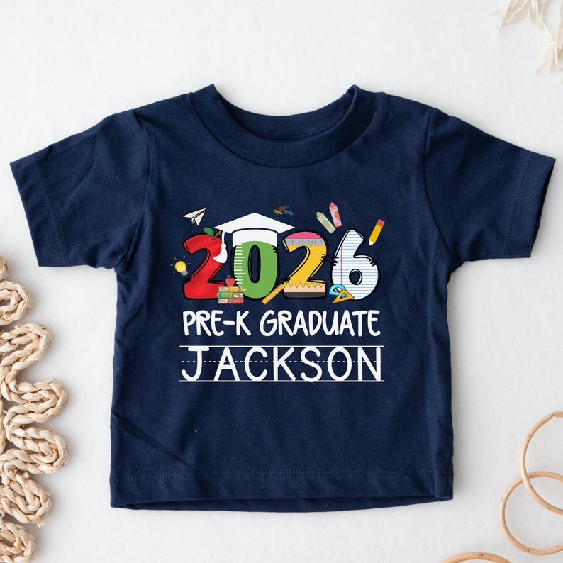 Personalized Pre-k Graduation 2026 T-shirt, Pre K Grad Class of 2026 - Etsy