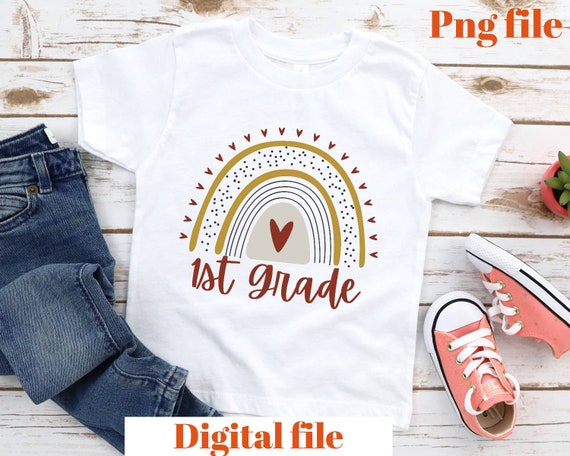 Back to School Rainbow Png 1st Grade Png Back to School Png - Etsy